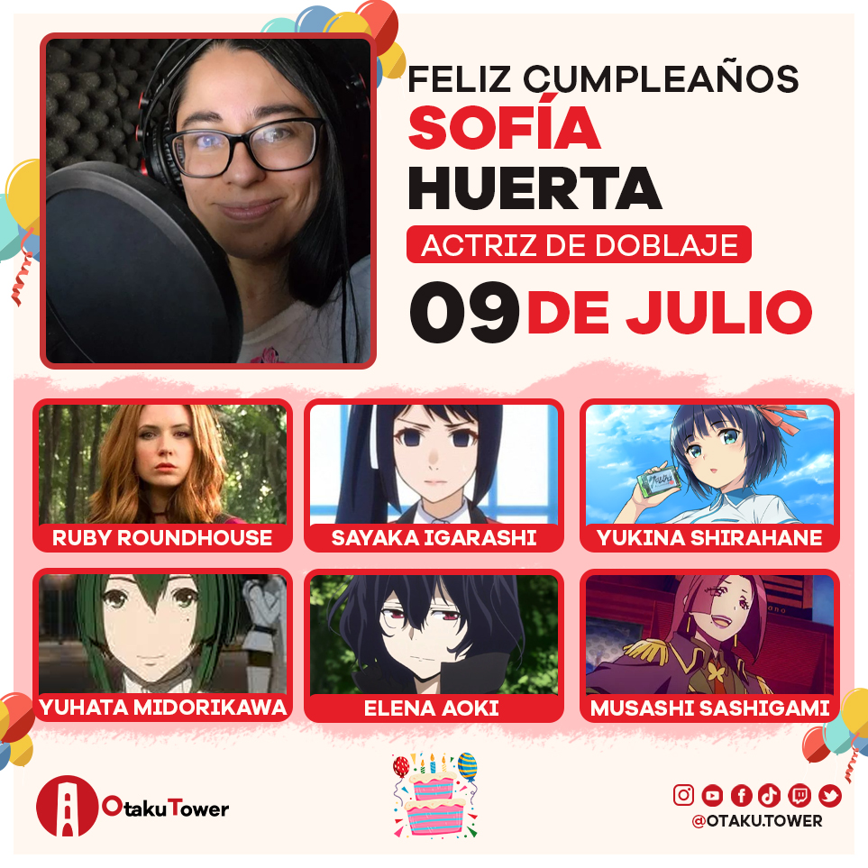 Otaku Tower on Twitter: "🧁09/07 🎂¡Queremos desearle un feliz cumpleaños a la gran actriz Sofía ...
