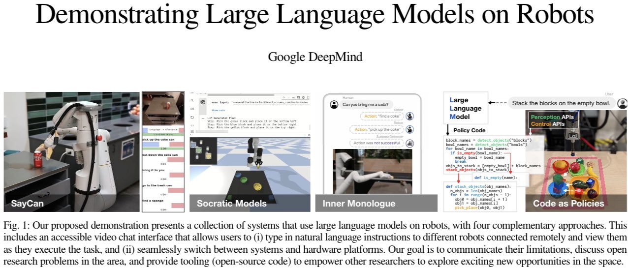 Ted Xiao @ RSS 2023 on Twitter: "Q: What happens when you combine LLMs, general robot ...