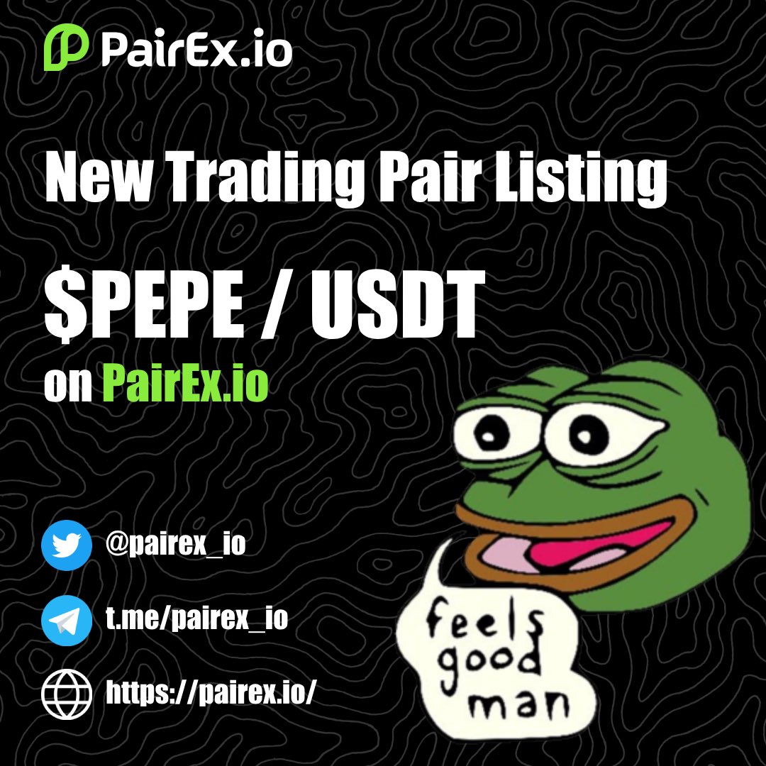 PairEx 🔀 on Twitter: "🆕NEW Trading Pair Listing @pepecoineth 🎁A total $100 #giveaway for 10 ppl ...