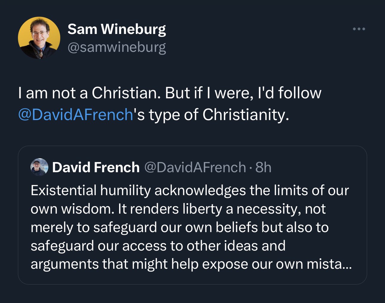 William Wolfe 🇺🇸 on Twitter: "The best critique of @DavidAFrench I’ve seen yet https://t.co ...