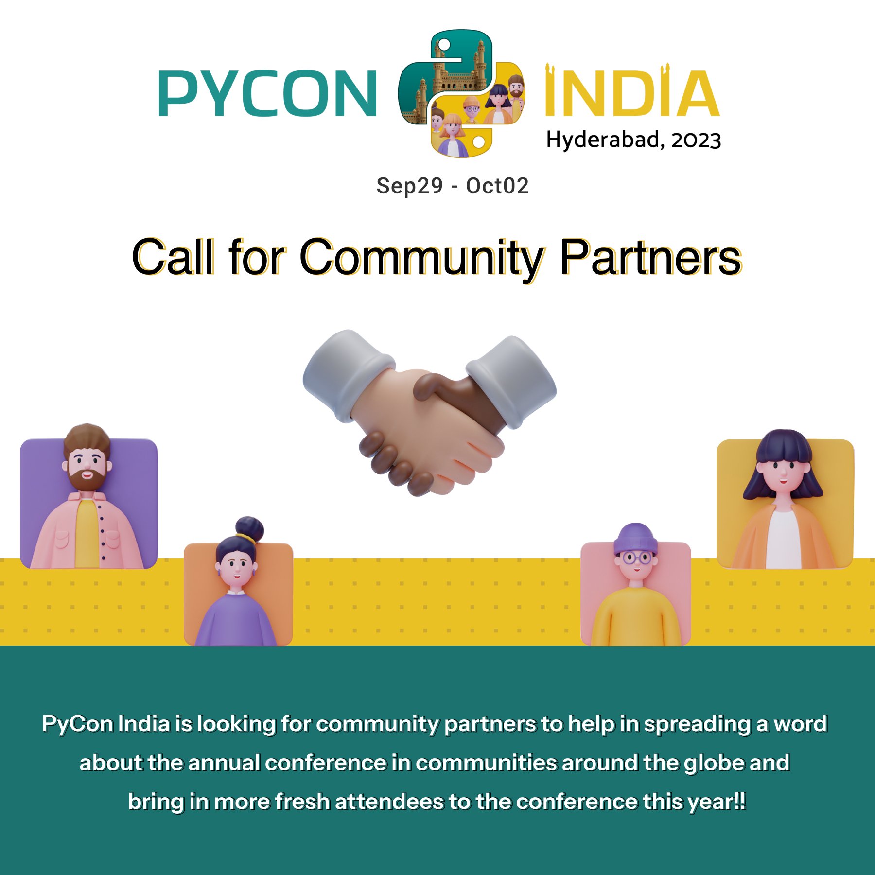 PyCon India on Twitter: "📢 Attention all communities! Be a partner of PyCon India 2023, the ...