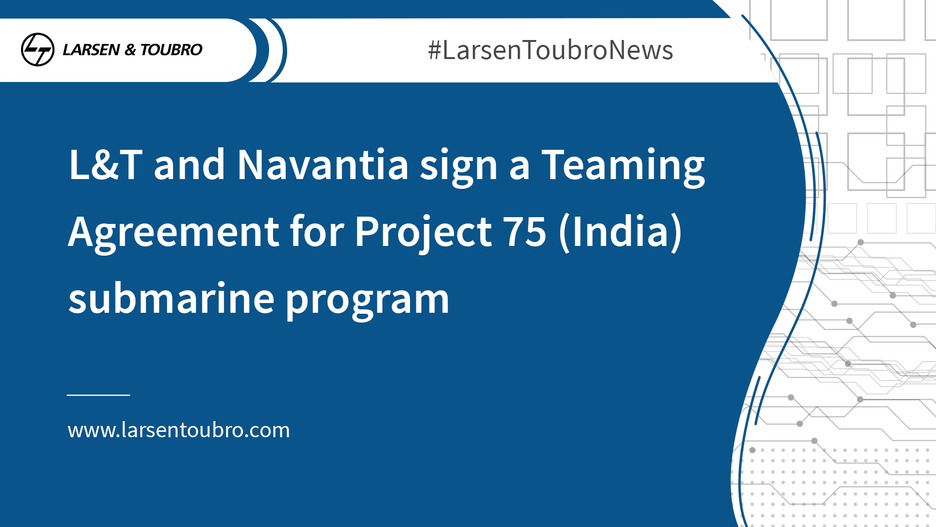 Larsen & Toubro on Twitter: "L&T and Navantia, Spain signed a Teaming Agreement (TA) today for ...