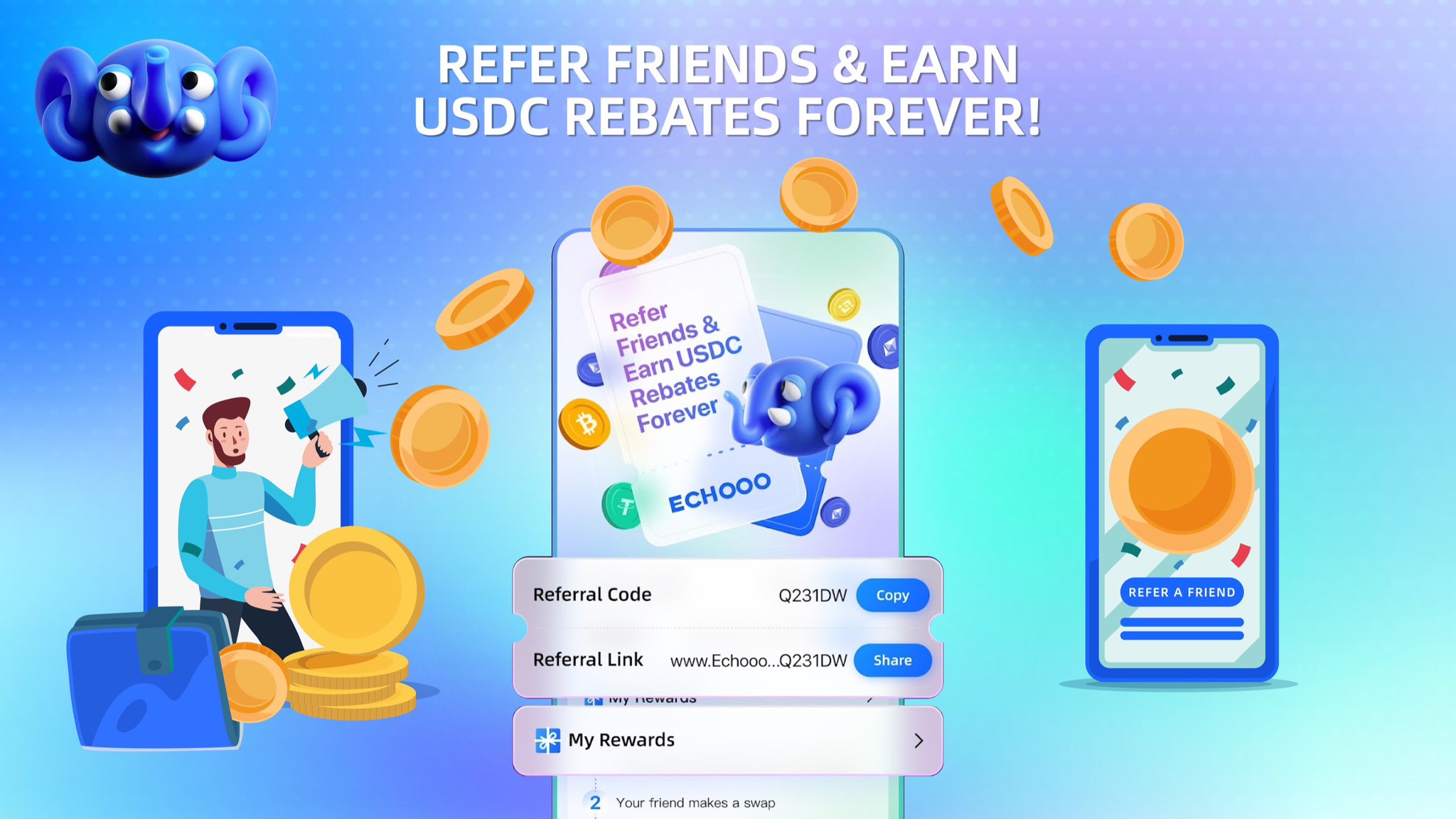 ECHOOO- Self Custodial Crypto Wallet on Twitter: "📢 Earn USDT while spreading the word about # ...