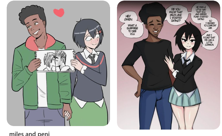 Jay ||COMMS OPEN|| feel free to dm! on Twitter: "People ship peni and miles morales???Ion really ...