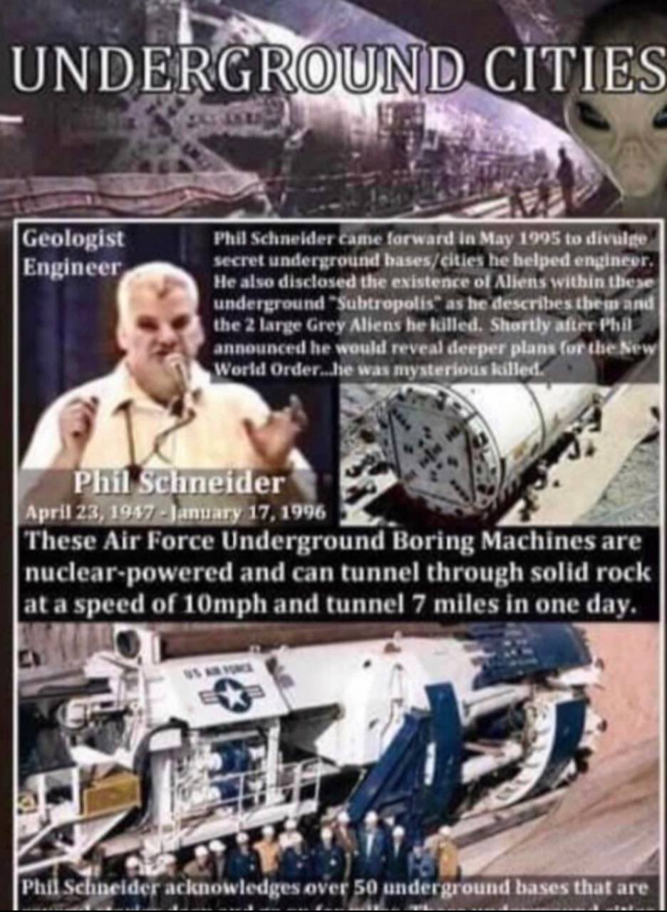 Qmum on Twitter: "The late Phil Schneider’s Last Lecture Dulce Conspiracy UFO Underground Base ...
