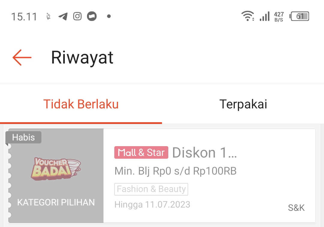 Tata on Twitter: "@discountfess coba deh barusan masih ada 40% lg, ini habis karna aku dah pake ...