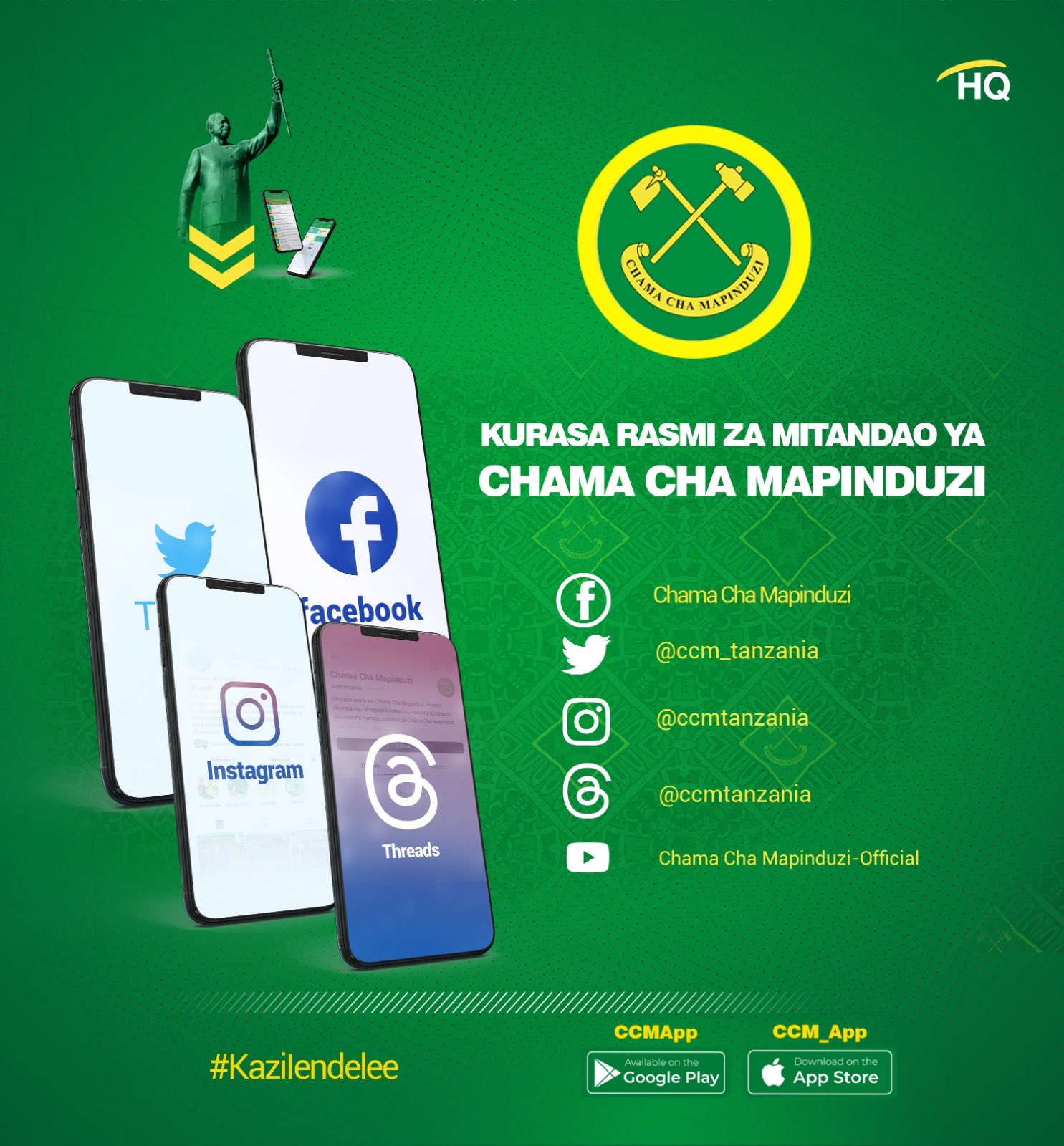 Chama Cha Mapinduzi on Twitter: "#MITANDAO YA KIJAMII: AKAUNTI NA KURASA RASMI ZA CHAMA CHA ...