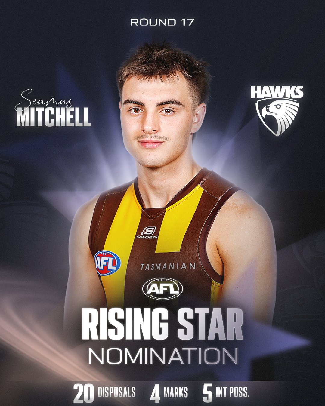 AFL on Twitter: "Can't blame us for picking Seamus Congratulations to the Hawk for taking out ...