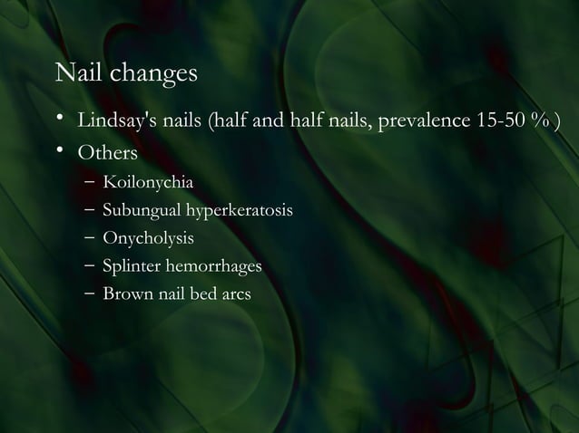 What are the findings here in this patient with CKD on hemodialysis ...