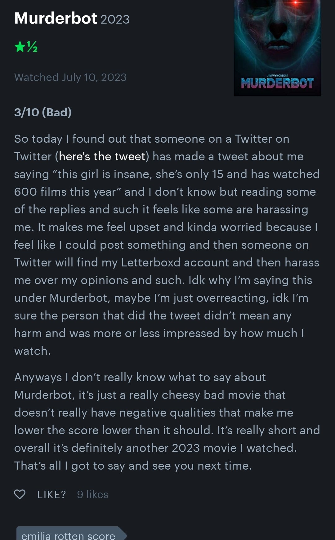 Mia on Twitter: "OK final post about it lmao but I checked the lb profile again curious if she ...