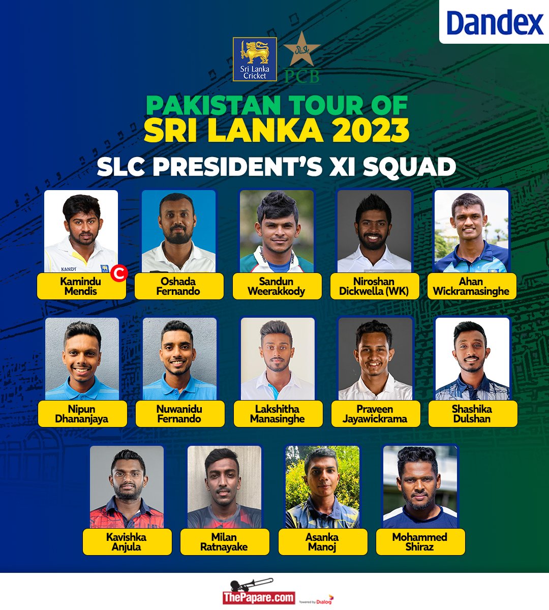 ThePapare.com on Twitter: "SLC Board President’s XI squad announced for the two-day warmup game ...