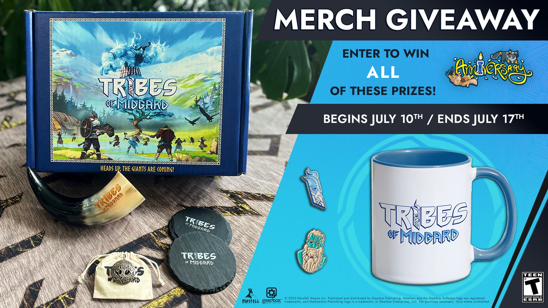 Tribes of Midgard on Twitter: " MERCH GIVEAWAY To celebrate our 2nd birthday and upcoming update ...