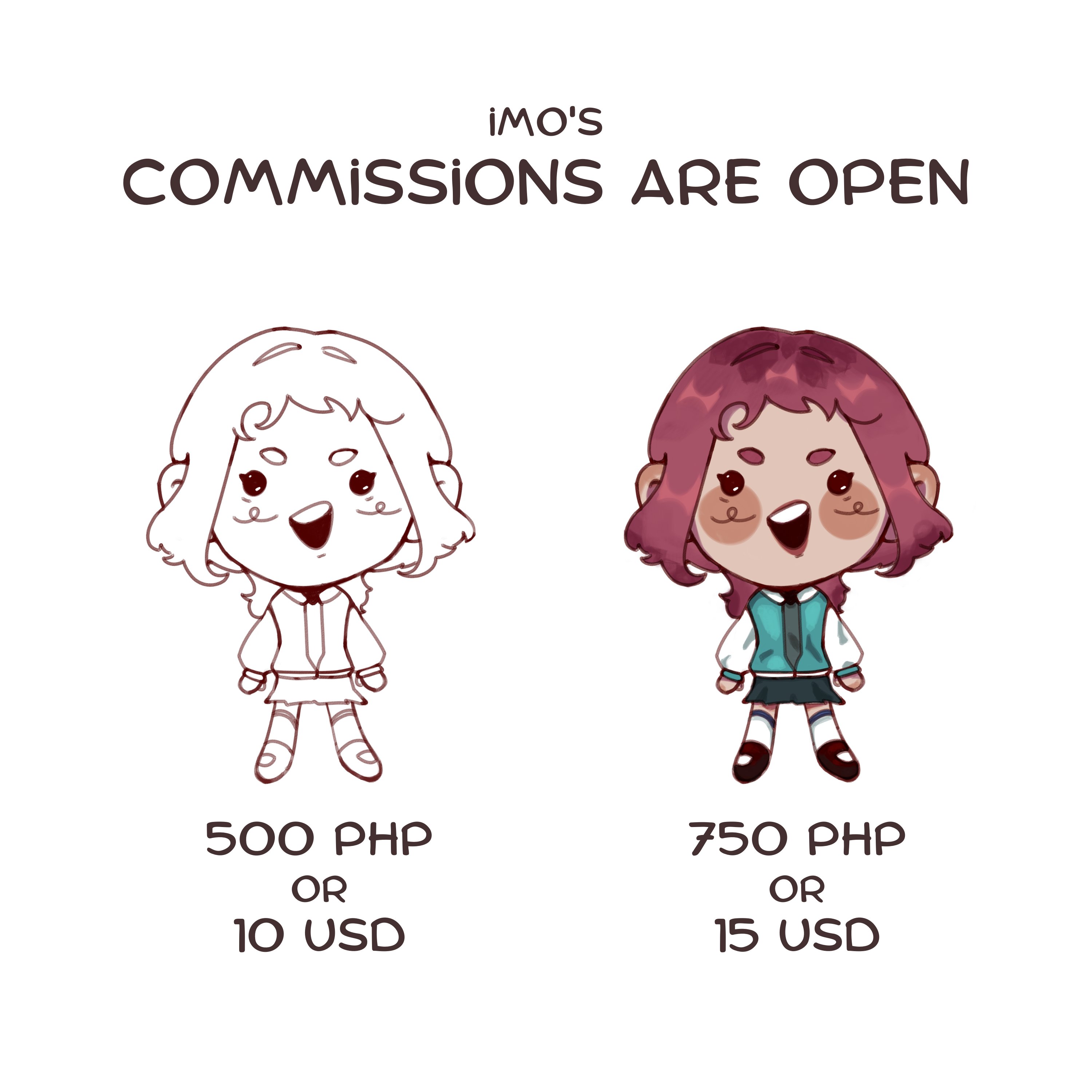 imo | COMMISSIONS OPEN on Twitter: "hello hello!! my commissions are OFFICIALLY open! will do 10 ...