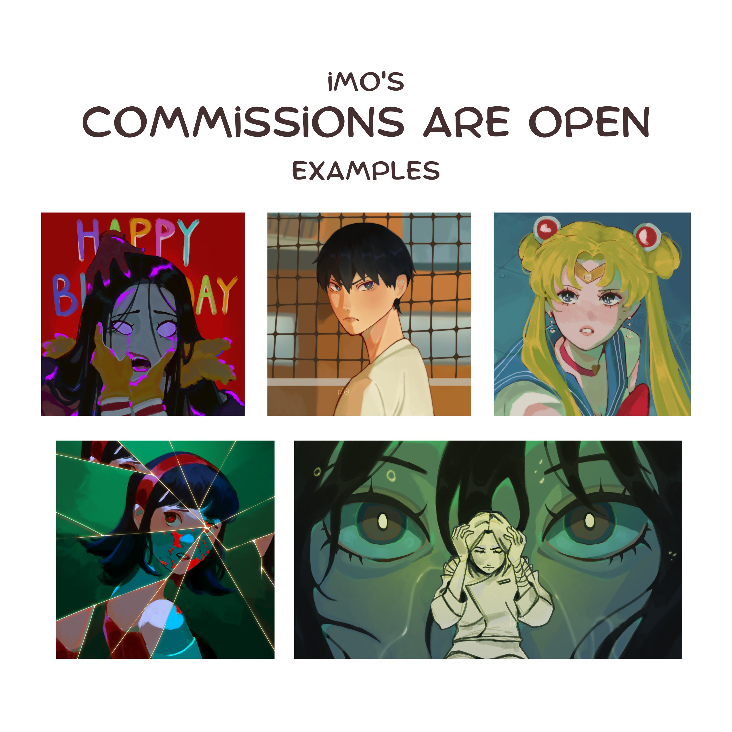 imo | COMMISSIONS OPEN on Twitter: "hello hello!! my commissions are OFFICIALLY open! will do 10 ...