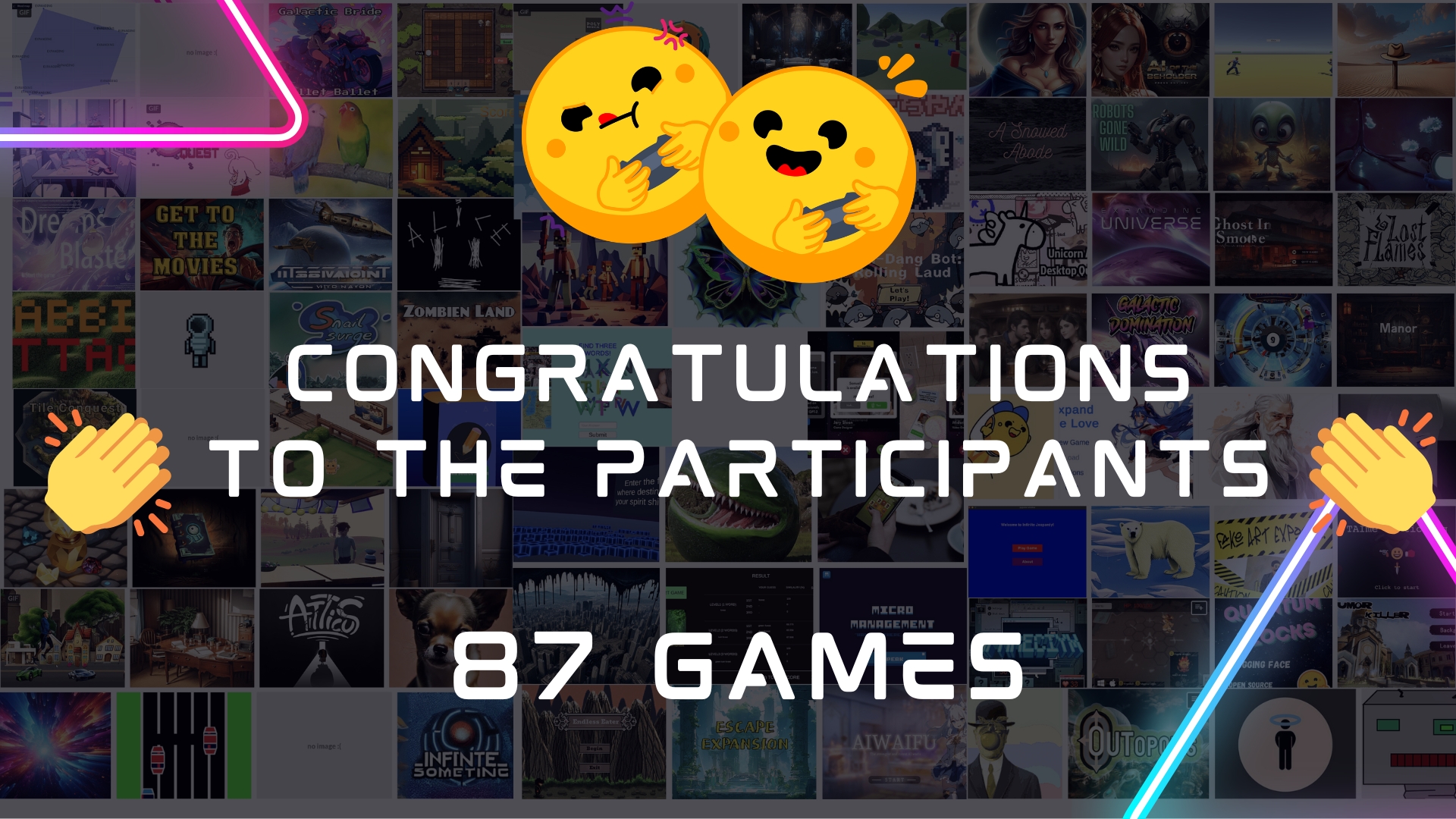 Thomas Simonini on Twitter: "This weekend we organized our first Open Source AI Game Jam. 87 ...