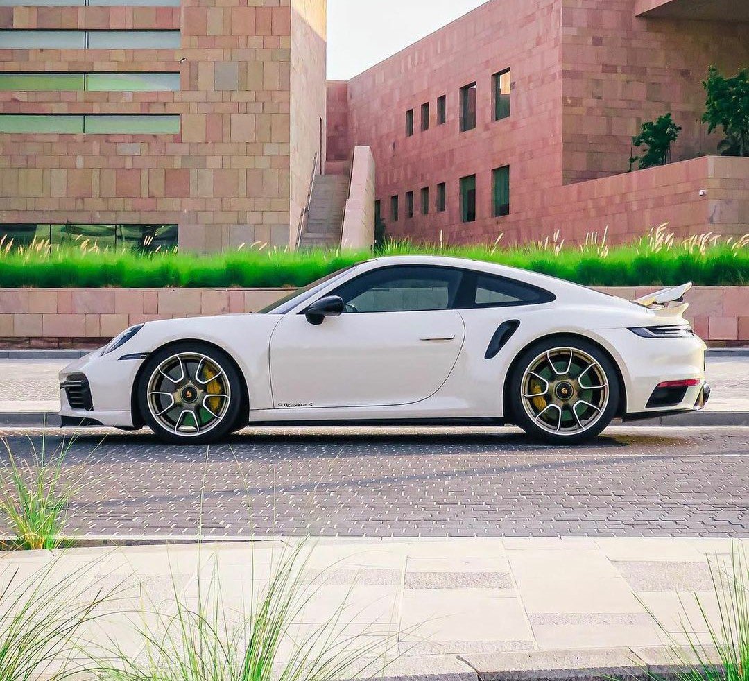 White Porsche 992 Turbo S