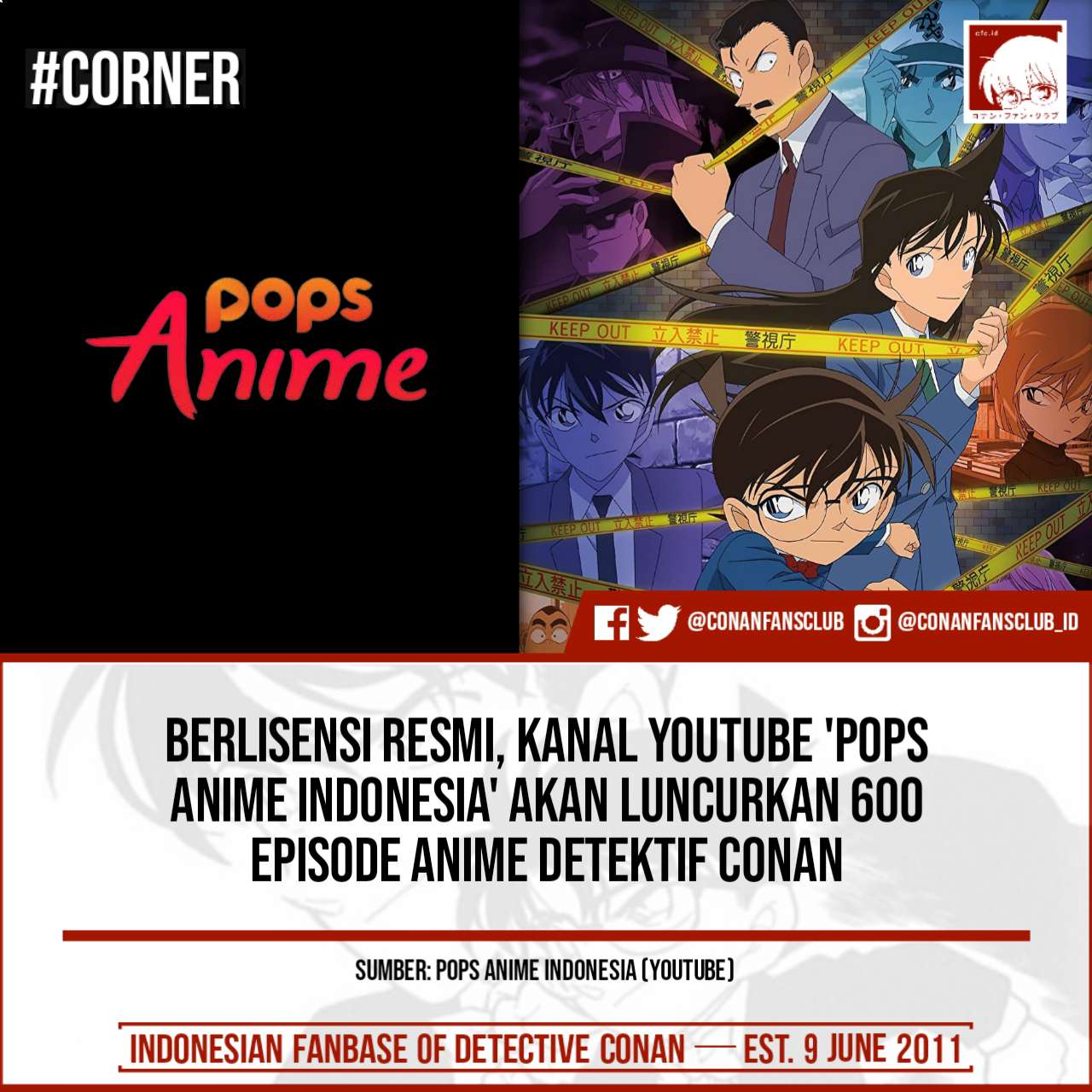 Conan Fans Club ID on Twitter: "#ConanFansCorner | Per hari ini (10/7), kanal YouTube 'Pops ...