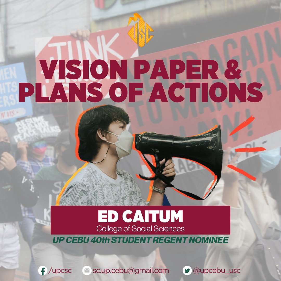 UP Cebu USC on Twitter: "📢 #SR40 | LEARN MORE ABOUT UP CEBU’S SR NOMINEE ED CAITUM’S VISION ...