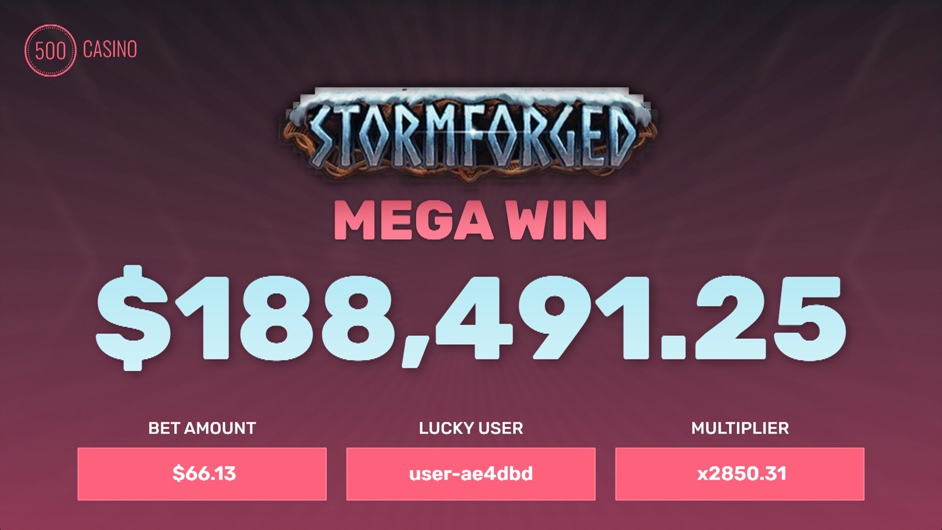 500 Casino on Twitter: "🚨MEGA WIN ALERT🚨 Witness an unbelievable win that will leave you ...