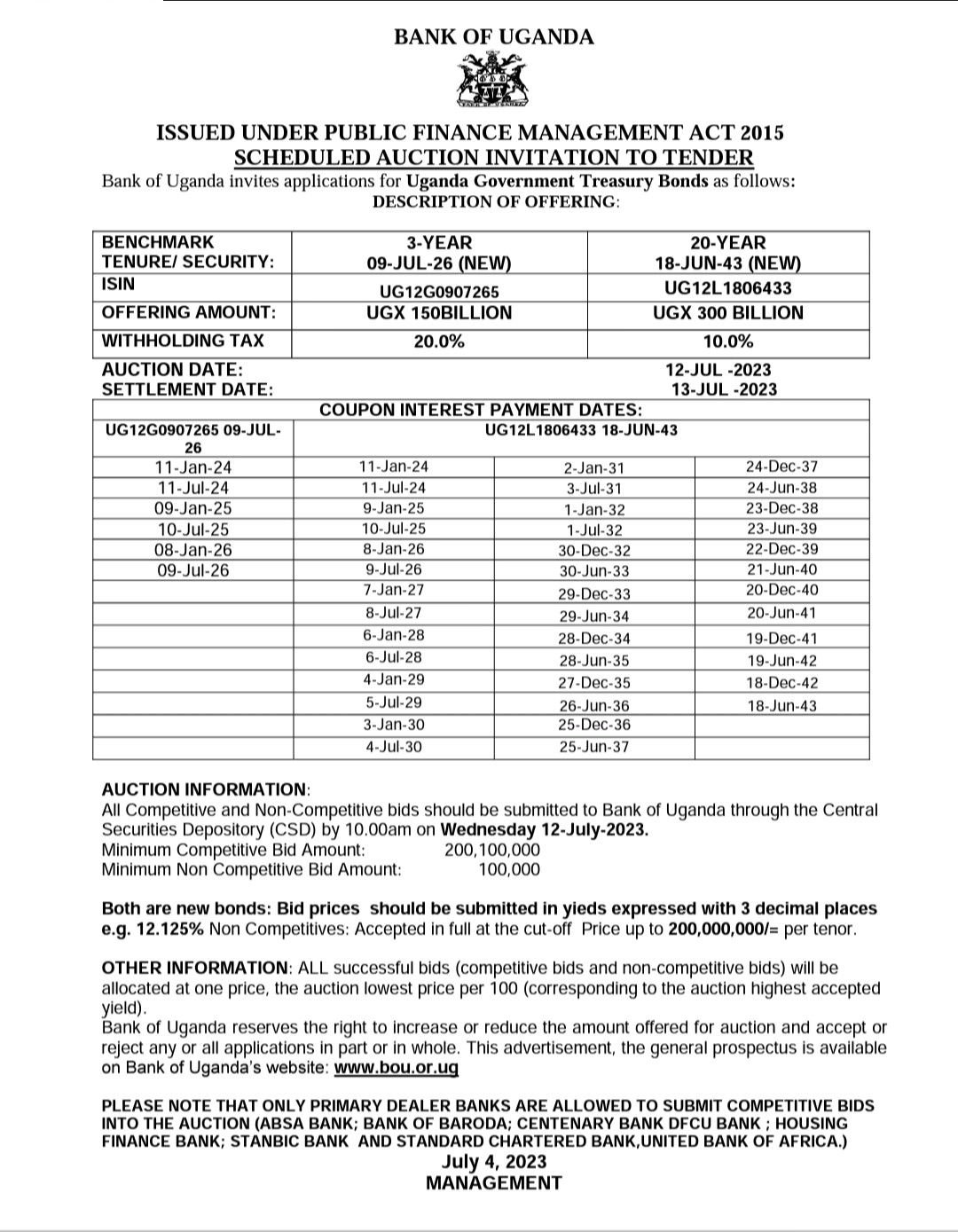 Kakande Alex on Twitter: "Invest in Government bonds and bills as much as you can. The BoU is ...