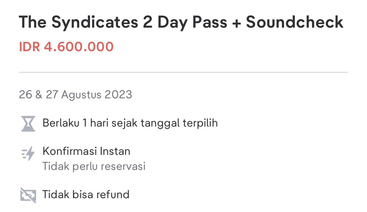 KHHFESS | Baca Pinned on Twitter: "khh anyone here willing to share, the syndicate 2 day pass ...