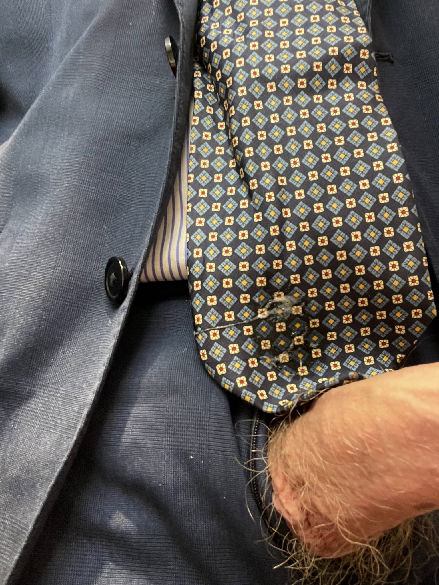 Suited_Joe on Twitter: "Got a stain on my tie …. I’m so clumsy ...