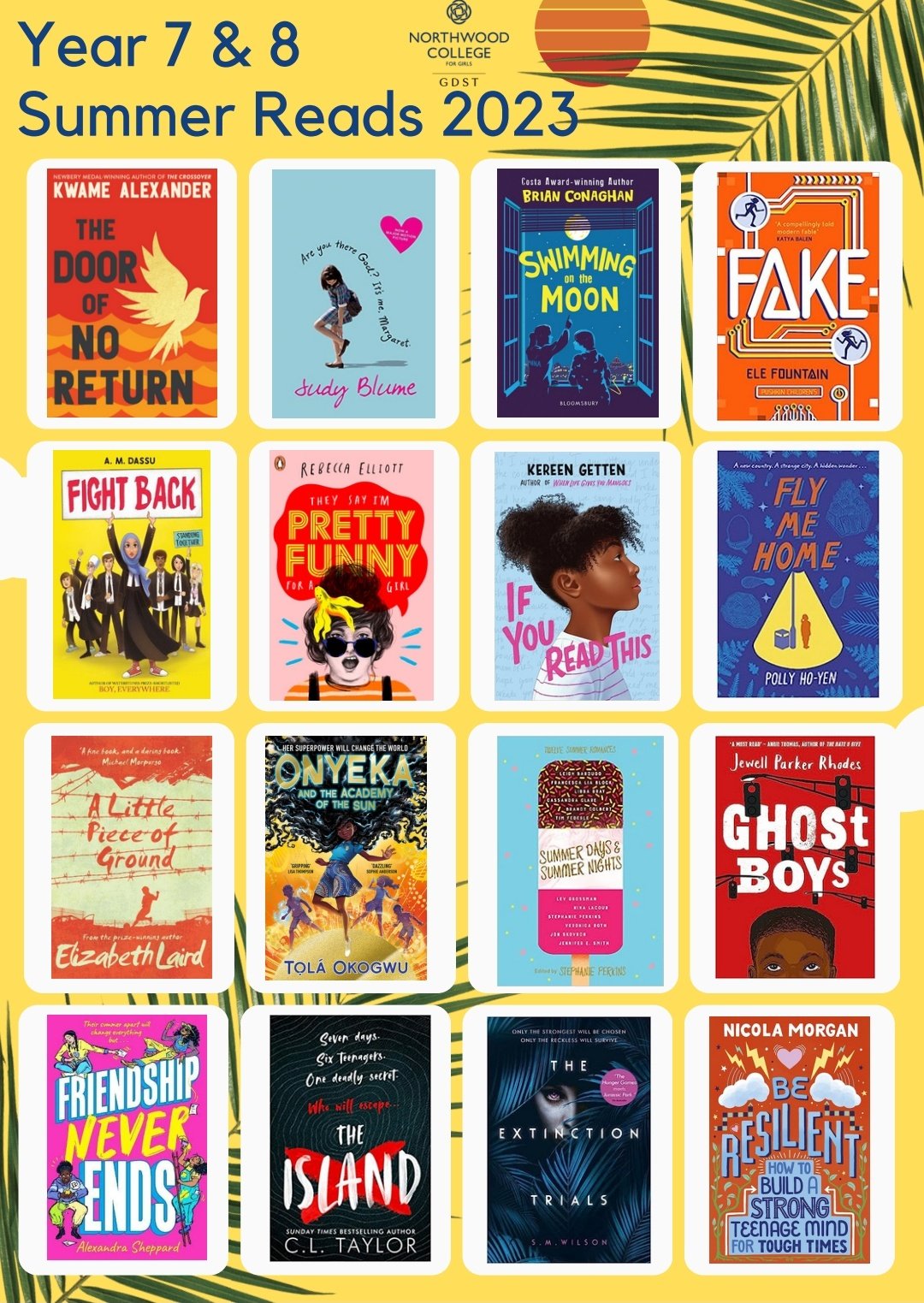 Librarian Wallace on Twitter: "Summer reading lists for our Years 7 & 8 and years 9 & 10 ...