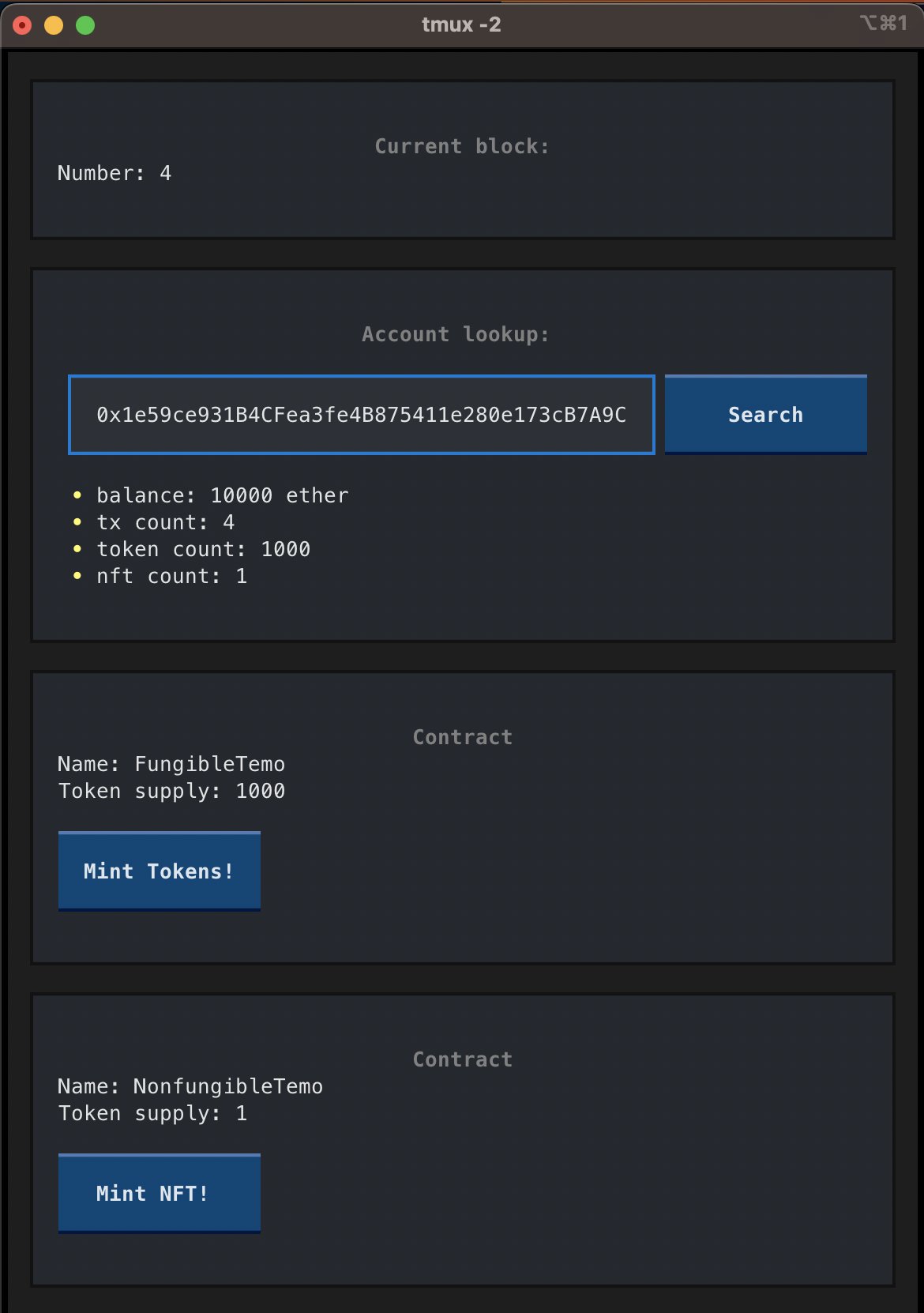 marc | wolovim.eth 🐼 on Twitter: "⚡️ hackathon helper a clickable terminal UI to mint tokens and ...