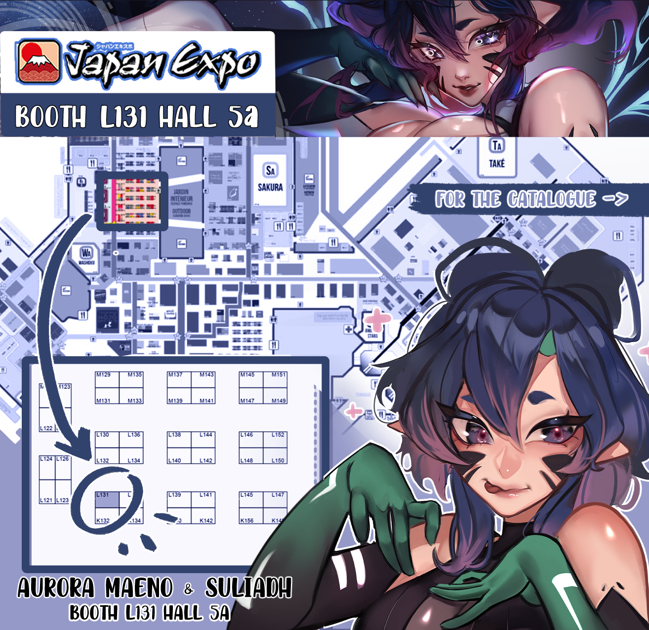 Sulia 🌺 VARTIST @ JAPAN EXPO L131 on Twitter: "💙JAPAN EXPO PARIS CATALOGUE💙 You can find me at ...