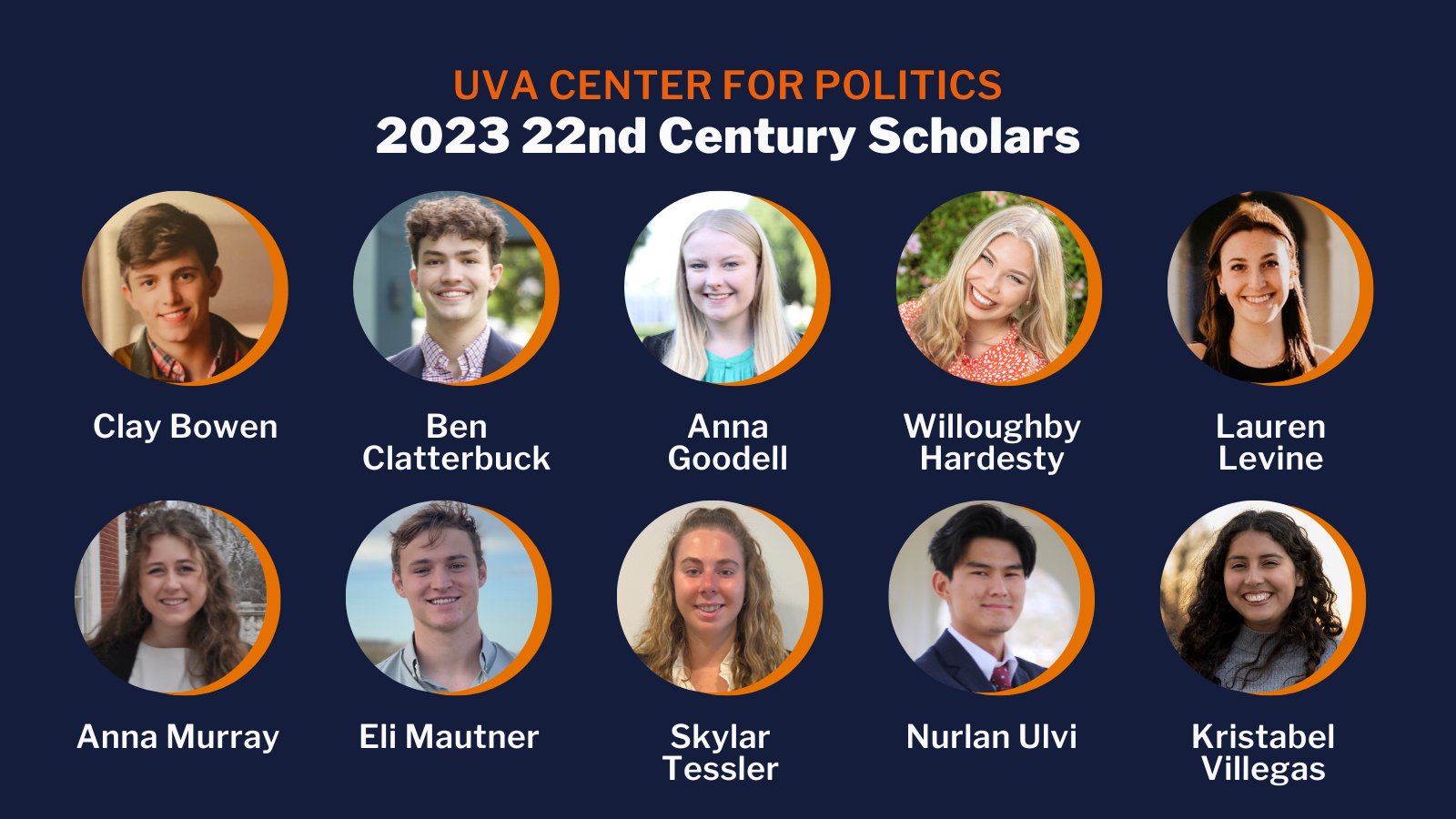 Center for Politics at UVA on Twitter: "We're thrilled to welcome our 2023 22nd Century Scholars ...