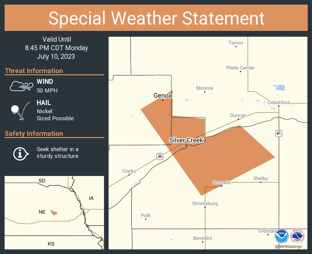 Nws Hastings On Twitter A Special Weather Statement Has Been Issued