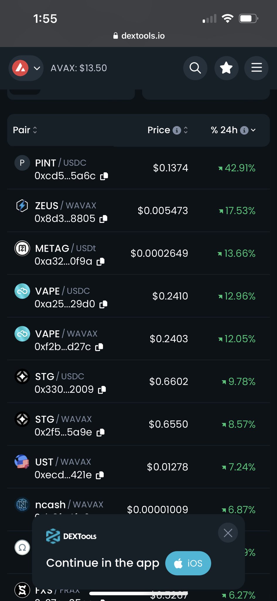 VaporGuild.AVAX on Twitter: "@buballer02 @Havoc_8_8 @_VaporFi @DEXToolsApp @avax @LabNinety1 ...