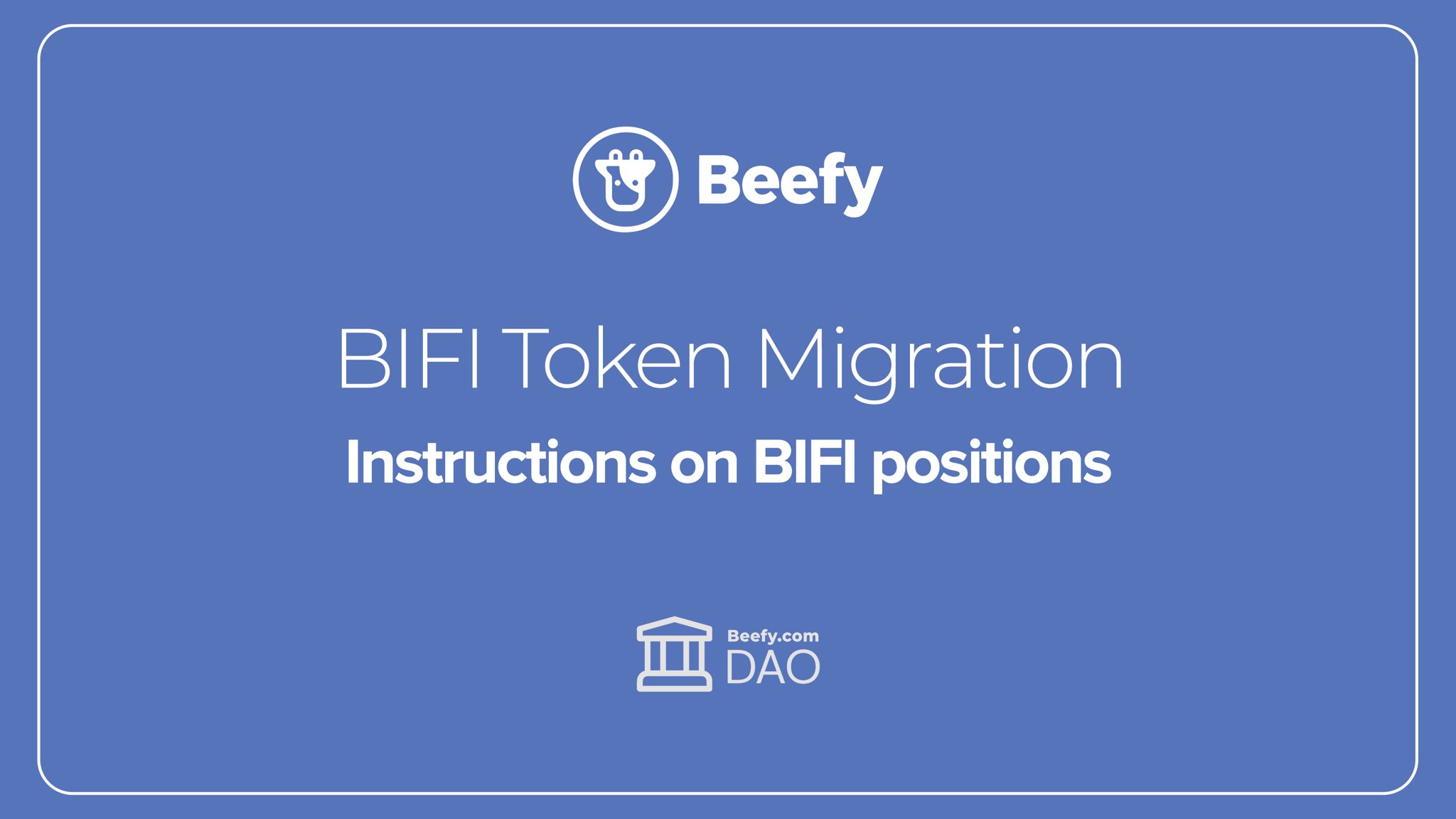Beefy on Twitter: "For anyone looking for instructions on what to do with their $BIFI positions ...