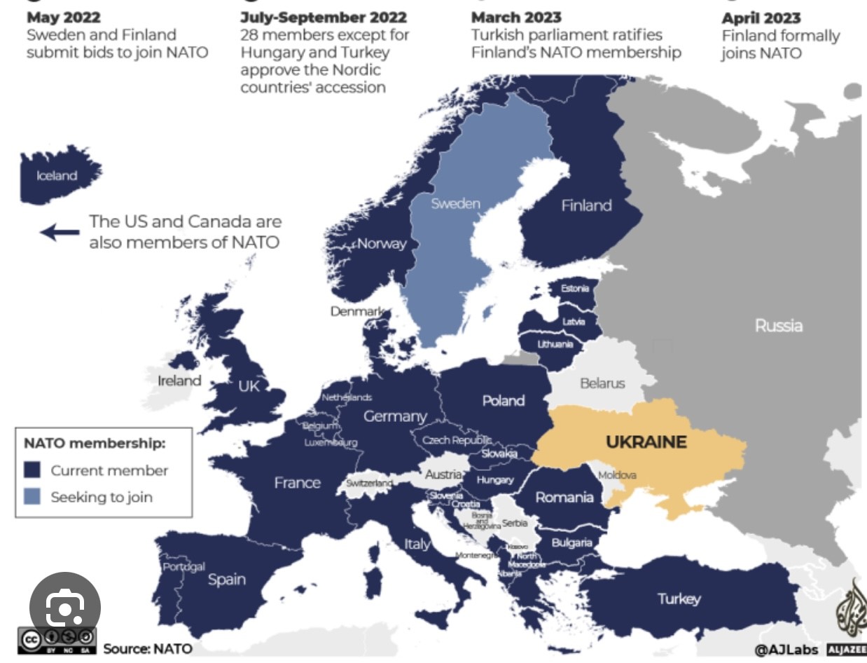 Nato Map 🇸🇪 Today, Sweden Became The 32nd Member Of NATO, As The