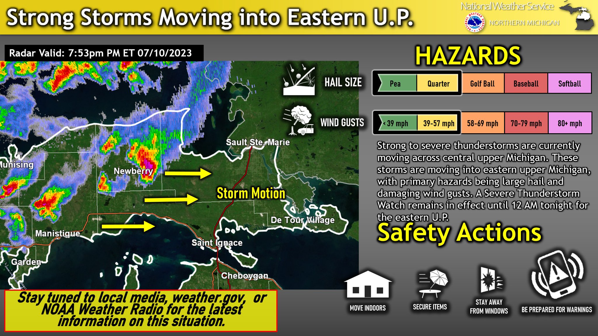 Nws Gaylord On Twitter Strong To Severe Thunderstorms Are Currently