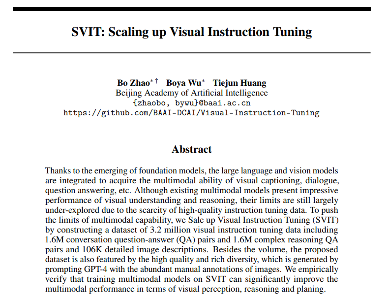Aran Komatsuzaki on Twitter: "SVIT: Scaling up Visual Instruction Tuning Constructs a dataset of ...