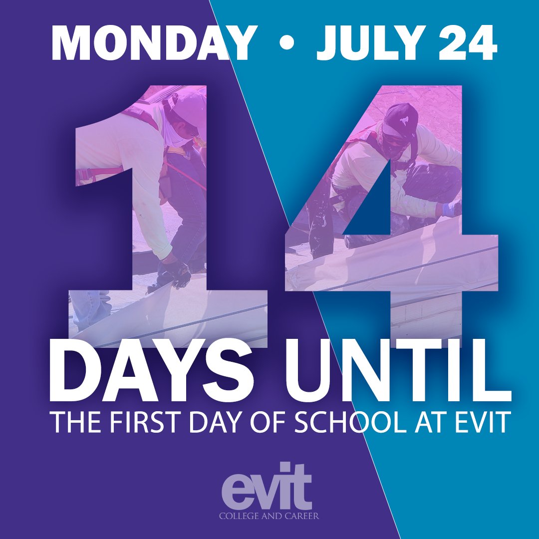 EVIT College and Career on Twitter: "🎉 Countdown to the First Day of School at EVIT! 📚 Can you ...