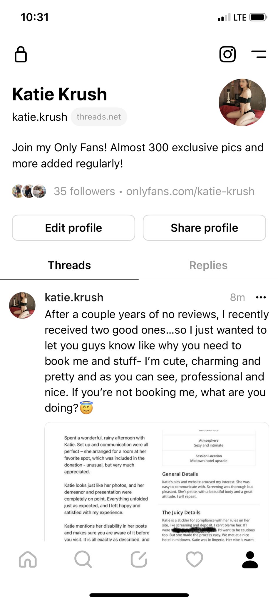 Katie Krush🍒NYC on Twitter: "Follow me on Instagram threads 🙏🏻😘 https://t.co/IiD6m9hhVN" / Twitter