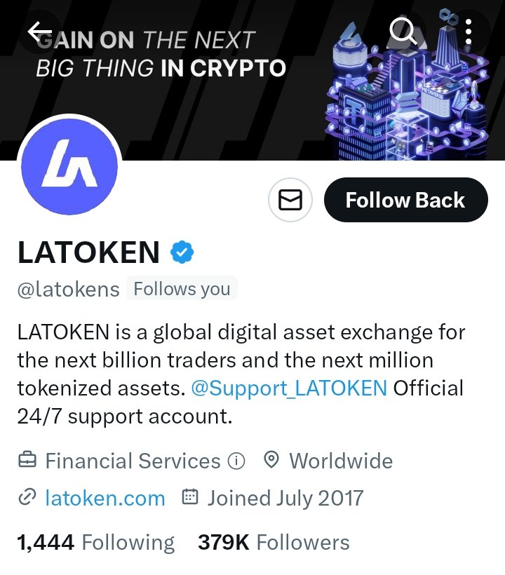 Jaredfromsubway.eth on Twitter: "🔥 One More Top 20 Exchange Latoken @latokens Started Following ...