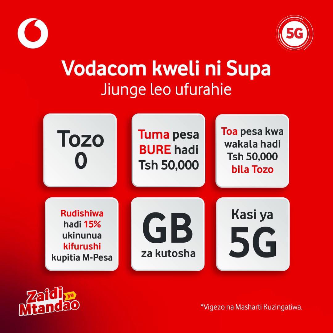 Vodacom Tanzania on Twitter: "Sababu za kujiunga mtandao supa ni nyingi sana kama kasi ya ...