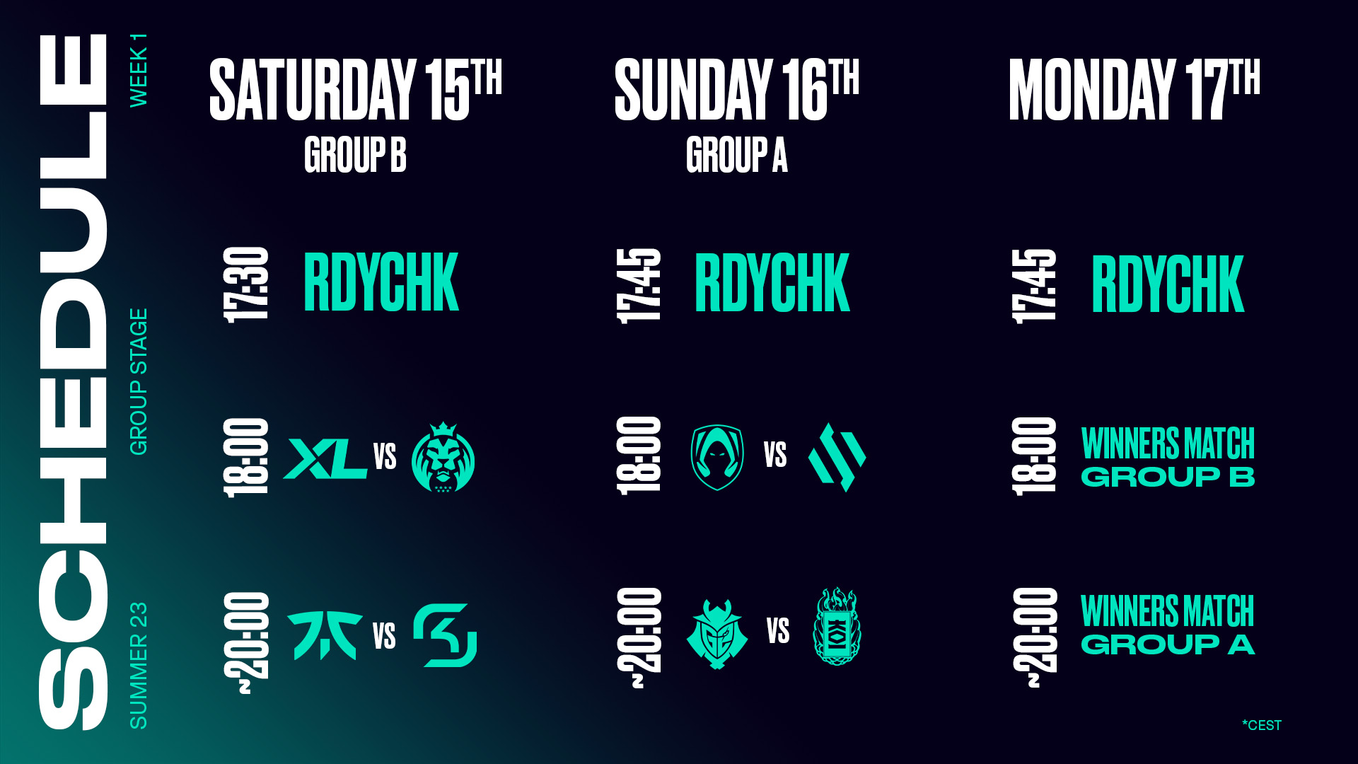 LEC on Twitter: "#LEC IS BACK THIS WEEK: Check out the schedule for the first week of the Summer ...