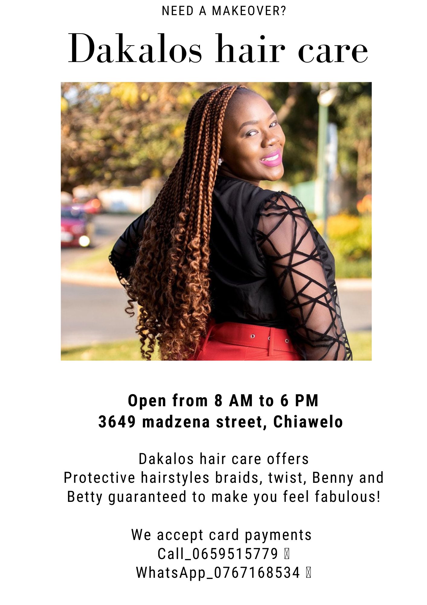 Dakalo Netshivhazwaulu on Twitter: "Hi everyone,I am a 25 year old self taught hairstylist.I ...