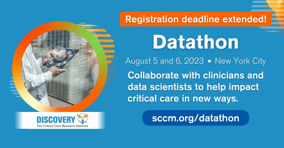SCCM on Twitter: "There's still time to register for SCCM's Datathon! This collaborative event ...