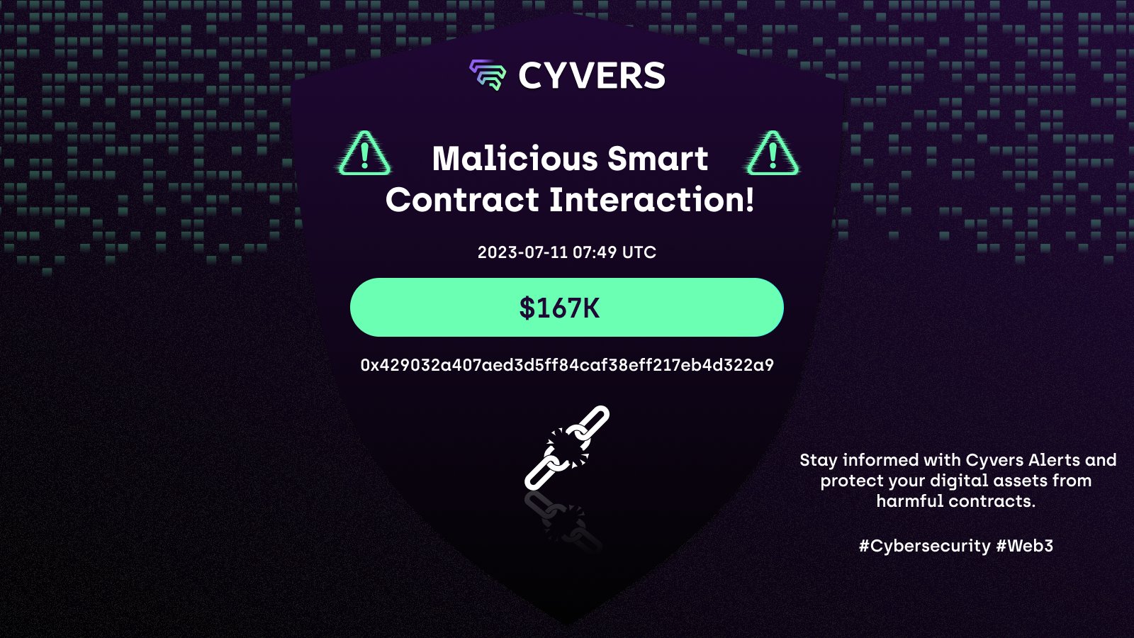 🚨 Cyvers Alerts 🚨 on Twitter: "🚨ALERT🚨Our system has detected a malicious contract interaction ...