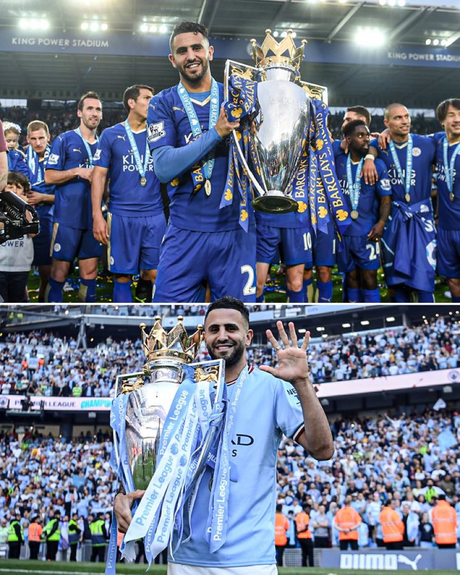 EPL World on Twitter: "🇩🇿 معلومة: رياض محرز اول افريقي في التاريخ يحقق البريميرليغ 5 مرات ...