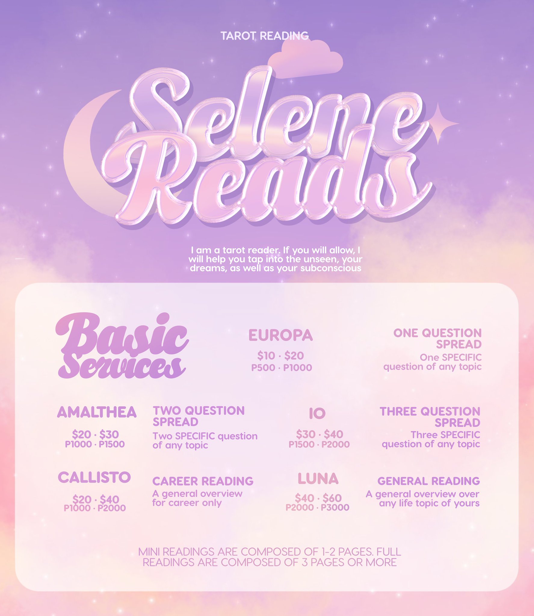 selene | readings open on Twitter: "♡ hi, i am selene! ♡ — book a reading: https://t.co ...