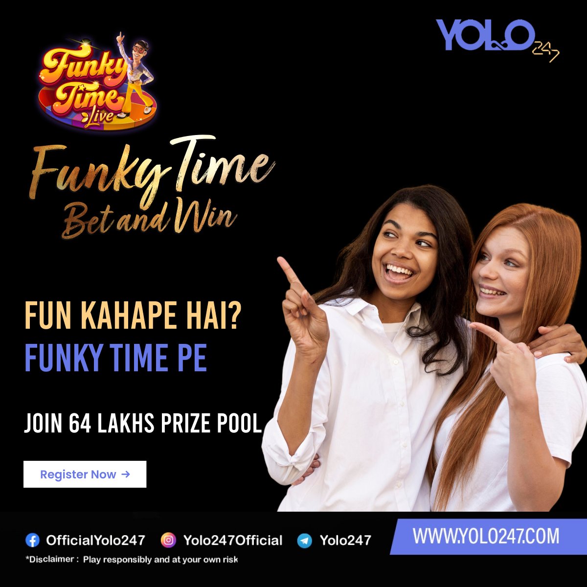 Yolo247 on Twitter: "Fun ke peeche bhago aur khub paisa kamao! Register now via https://t.co ...