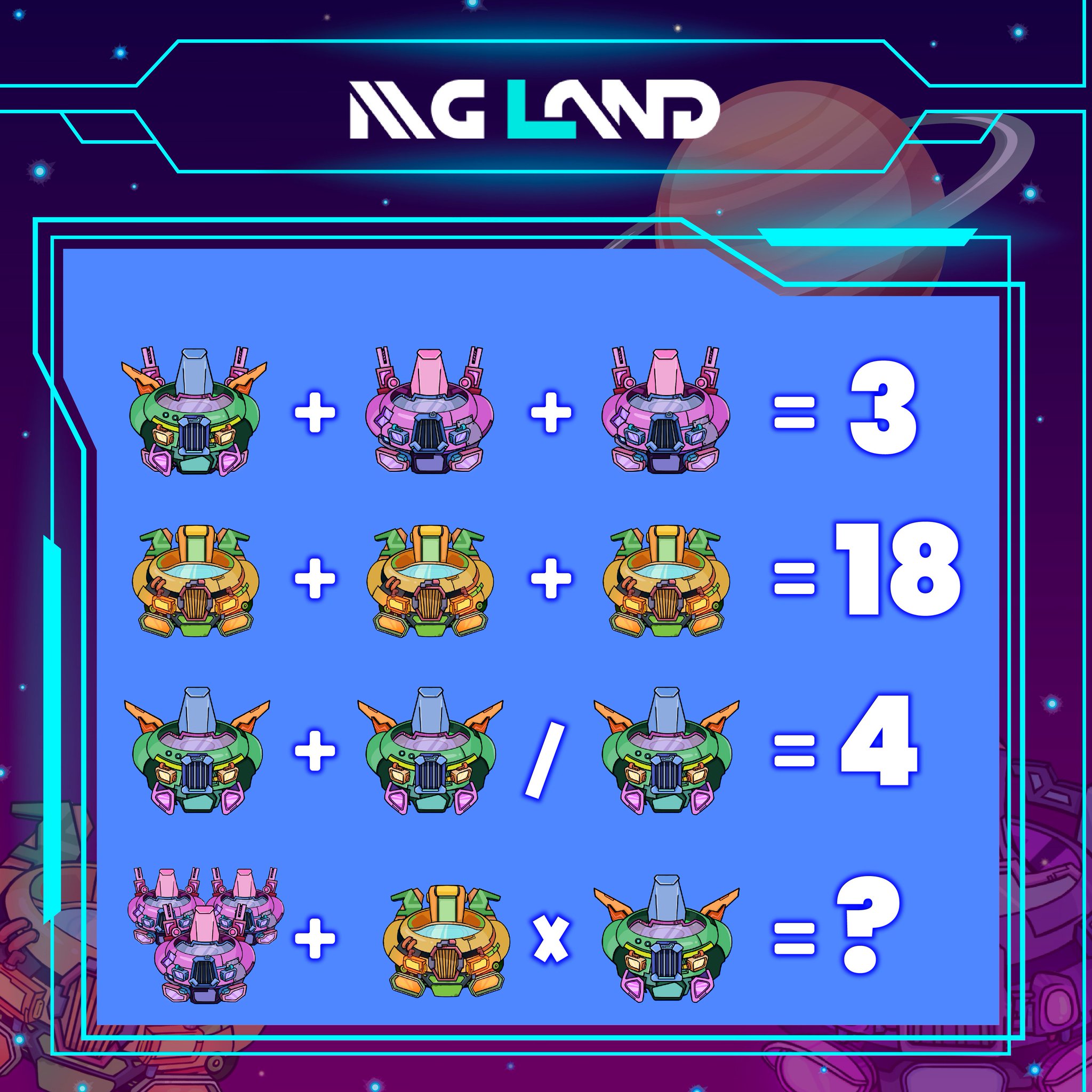 MG.Land - Partner with IoTeX on Twitter: "LET'S DO MATH FOR 1 FREE SMALL LAND ️ 1️⃣ ️, RT 2️⃣ ...