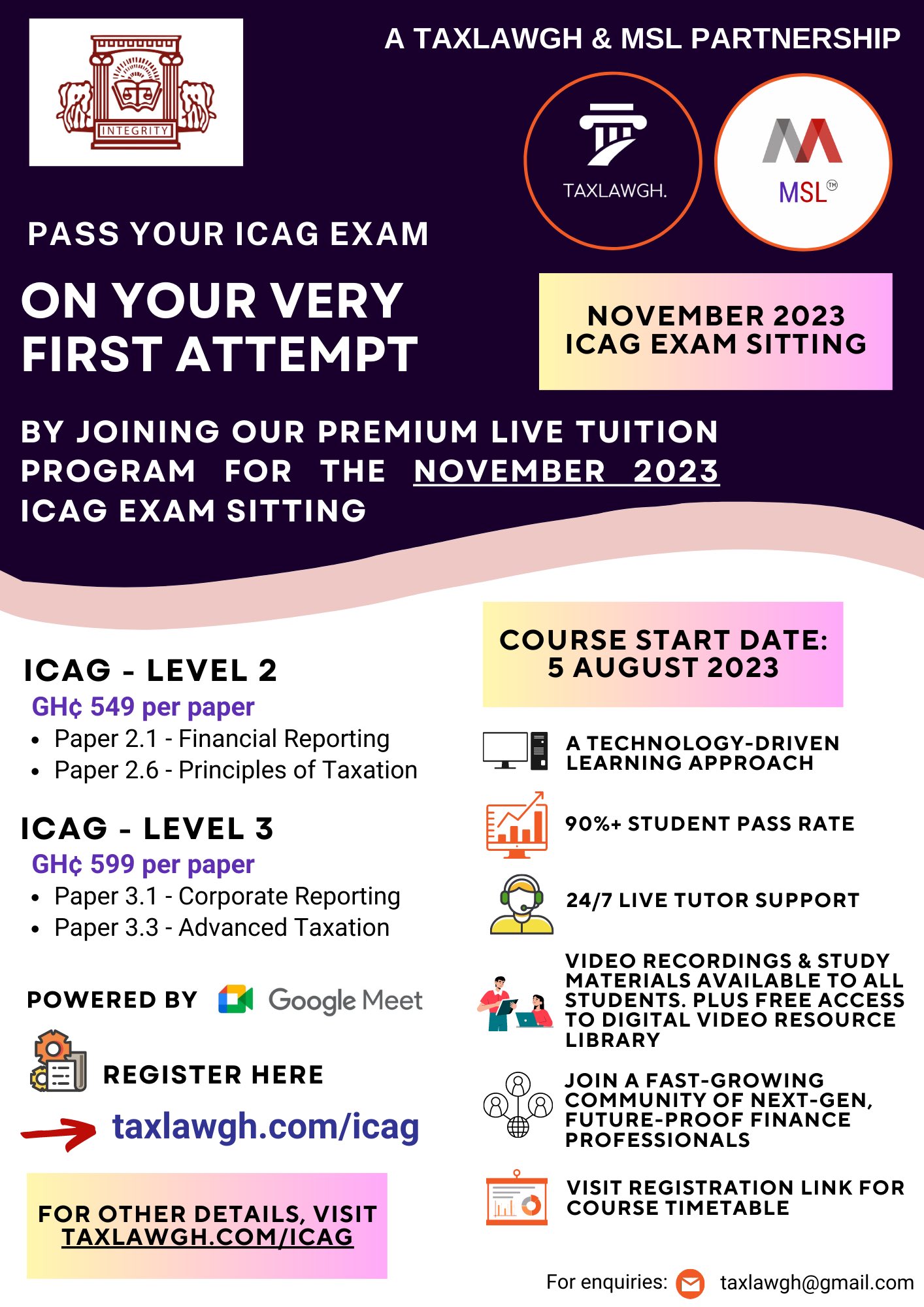 TaxLawGH on Twitter: "Registration for our Premium Live Tuition (PLT) program has commenced for ...