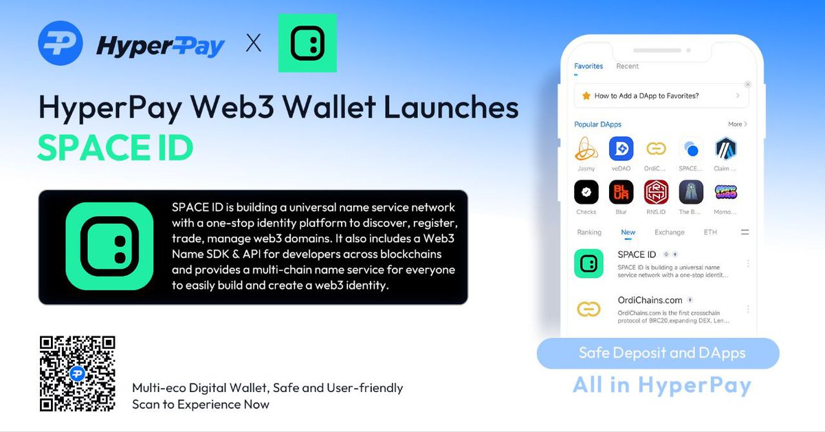 SPACE ID on Twitter: "RT @Hyperpay_tech: 📢Glad to announce we've listed @SpaceIDProtocol #dApp ...